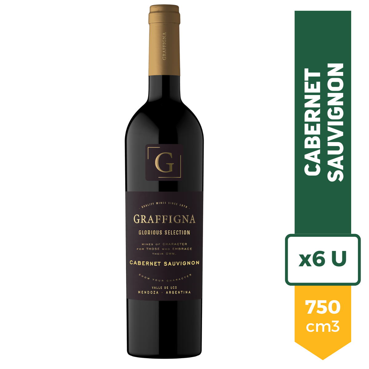 Vino Graffigna Glorius Selection Cabernet Sauvignon 750ml Pack x6 – La Barra