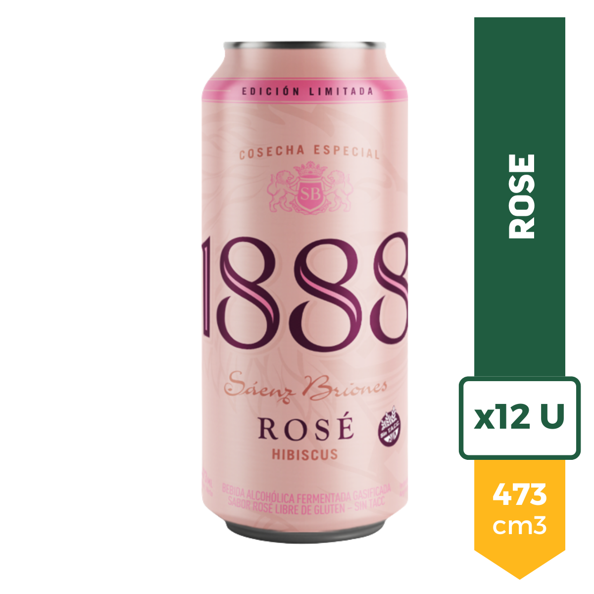 Pack x12 Sidra 1888 Rose Saenz Briones Lata 473ml – La Barra