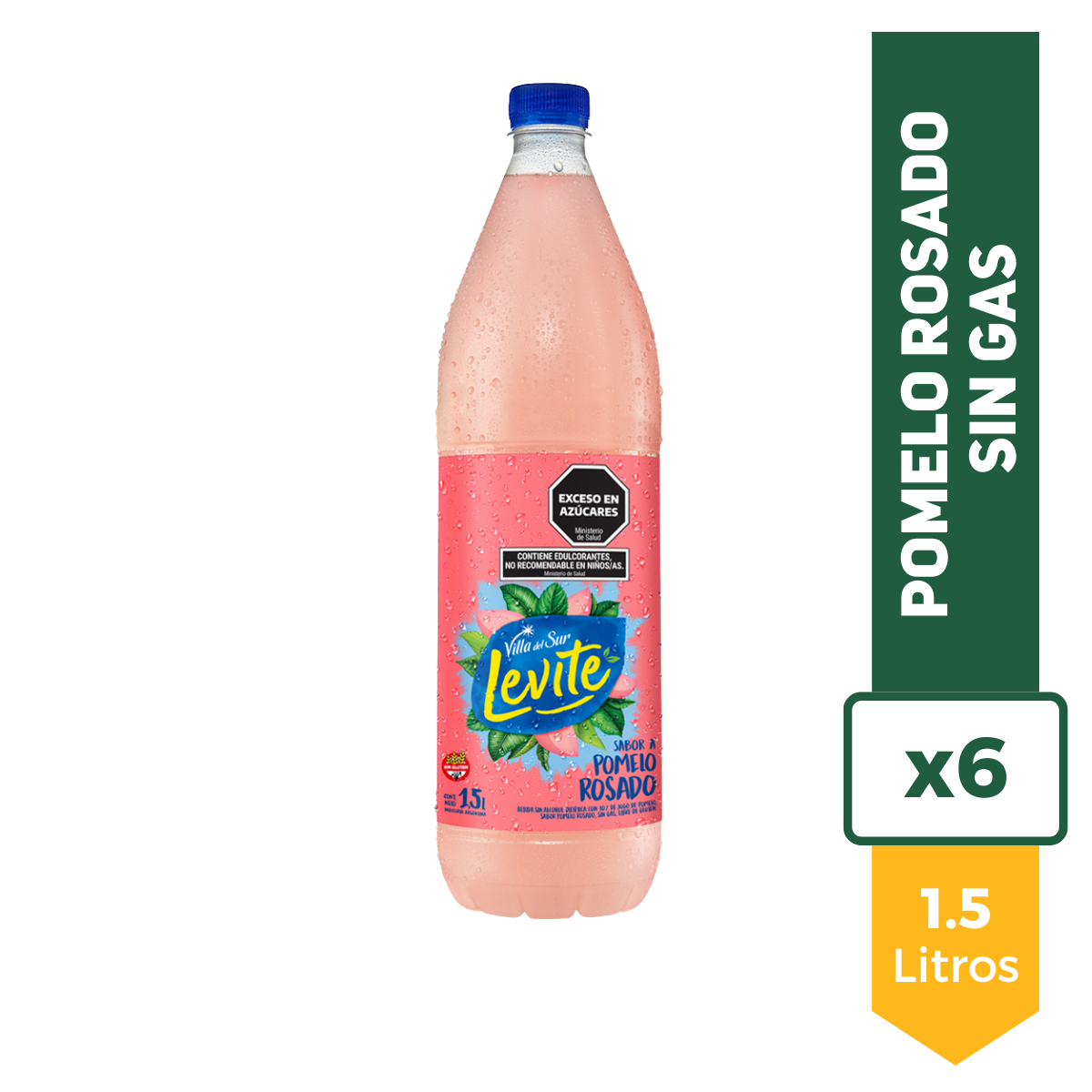 Agua Saborizada Levite Pomelo Rosado Sin Gas 1.5L x6 – La Barra