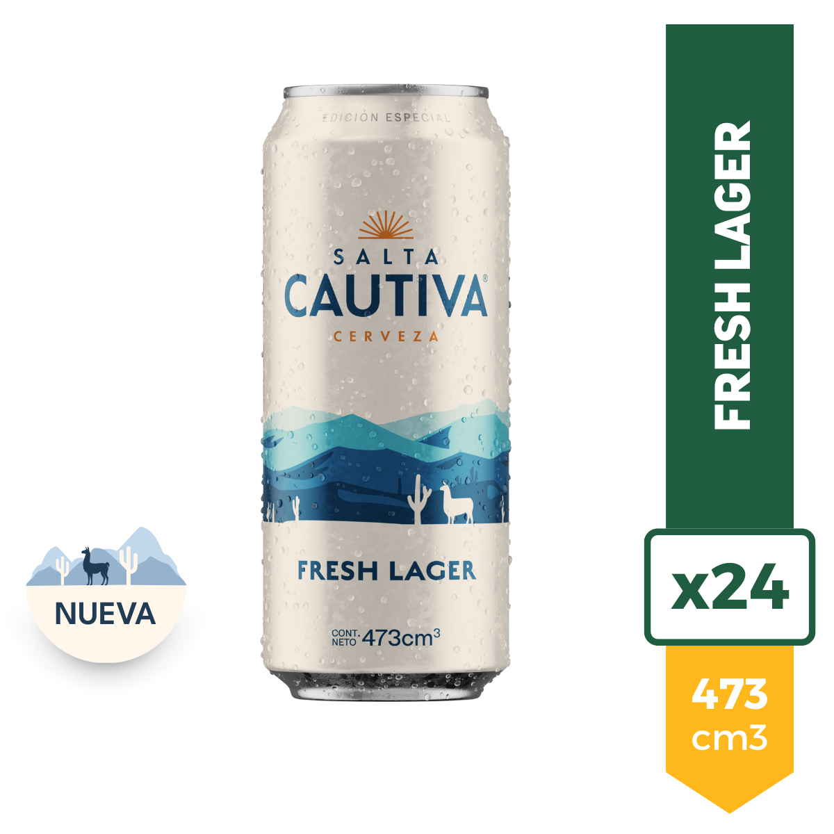 Cerveza Salta Cautiva Fresh Lager 473ml x24 – La Barra